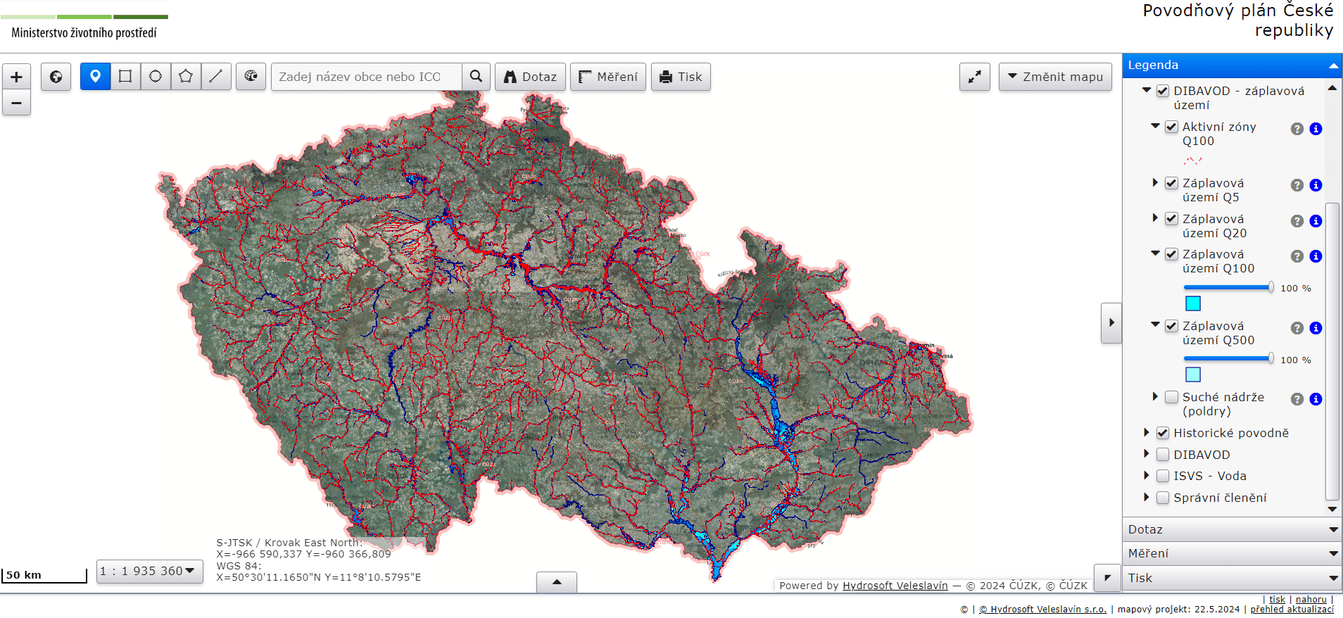 Povodňová mapa - záplavové oblasti, povodňové zóny - Times.cz